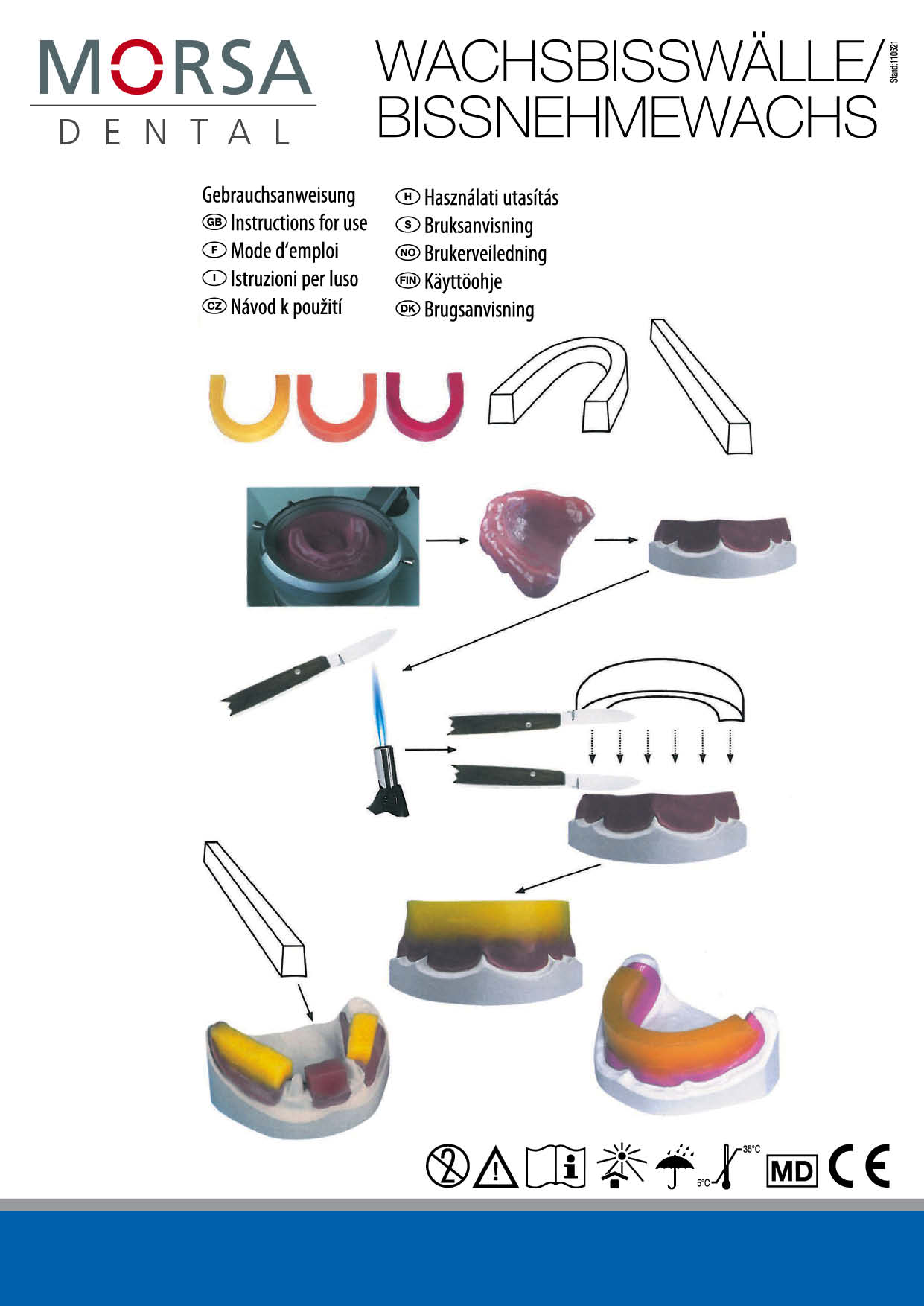 Total and partial denture waxes